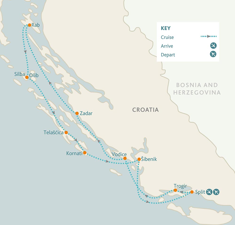 Split, Rab and Undiscovered Islands of the North Yacht Cruise | Riviera ...