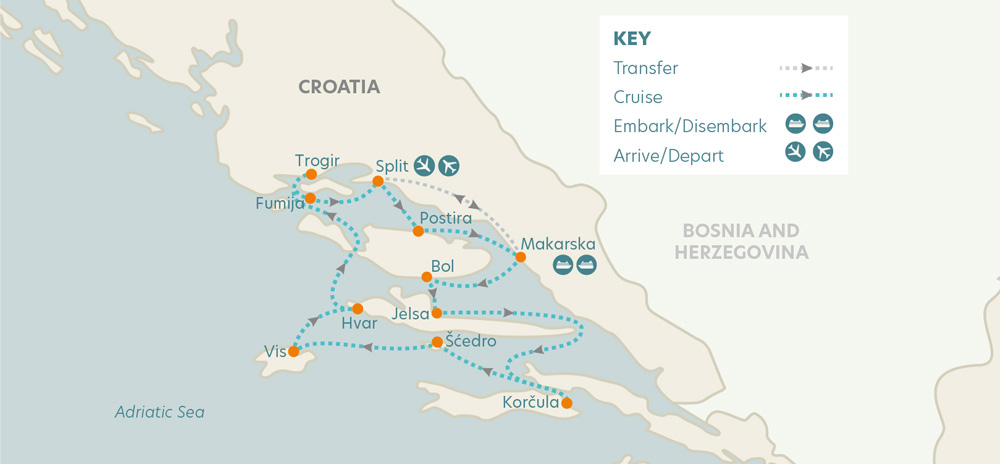 Split, Hvar and the Delights of Dalmatia Yacht Cruise | Riviera Travel