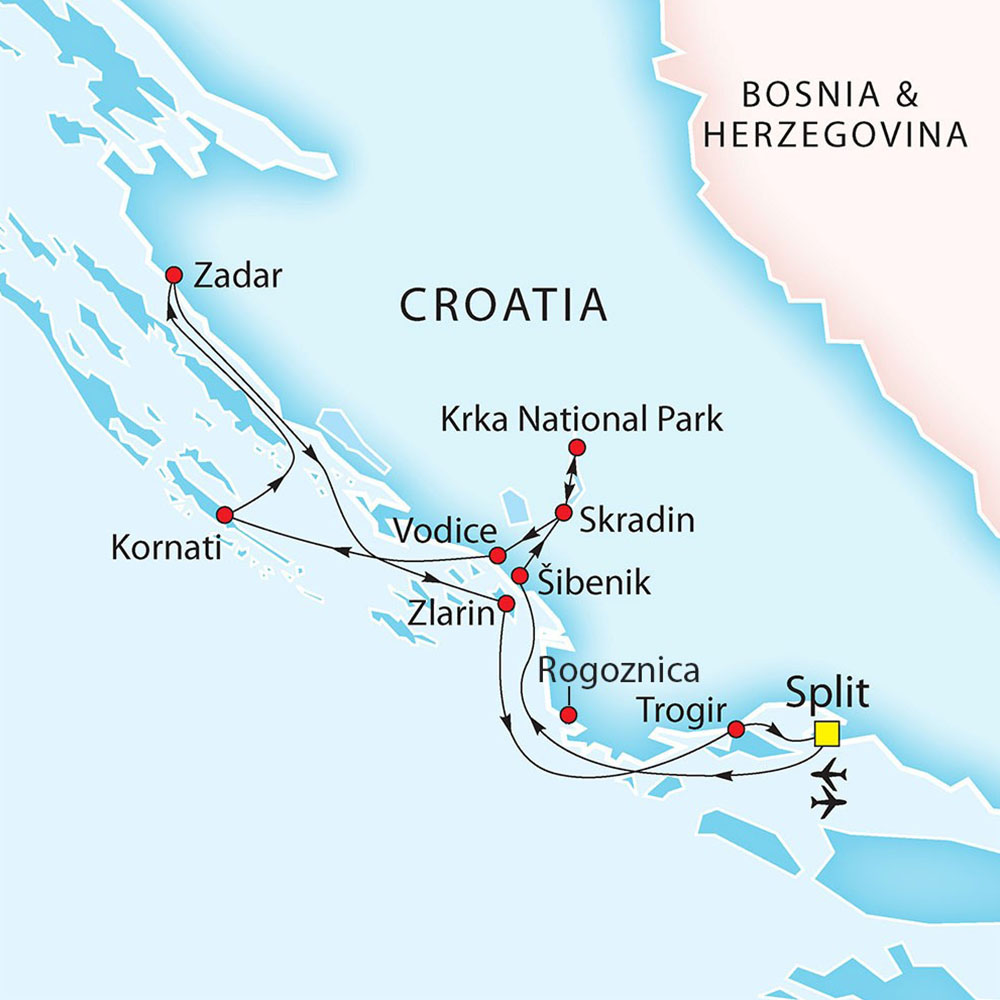 Split, Zadar & Secrets of the North Yacht Cruise | Riviera Travel